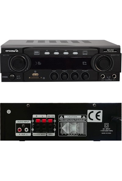 Osawa HD-510 100 Watt Bt-Usb-Sd Stereo Mikser Anfi Osawa HD-510 100 Watt Bt-Usb-Sd Stereo Mikser Anfi
