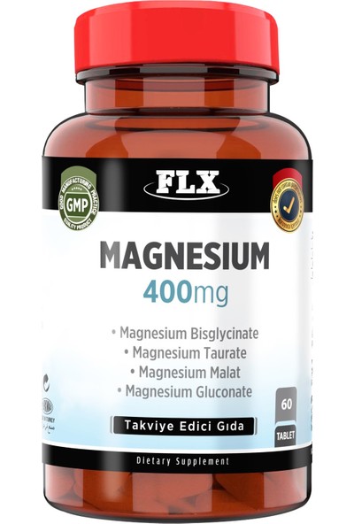 FLX Magnezyum Elementleri Complex 400 Mg 60 Tablet FLX Magnezyum Elementleri Complex 400 Mg 60 Tablet