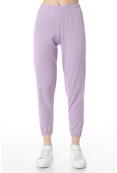 Zincir Moda Paçası Lastikli Eşofman Altı - Lila Zincir Moda Paçası Lastikli Eşofman Altı - Lila