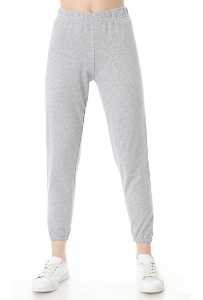 Zincir Moda Paçası Lastikli Eşofman Altı - Gri Zincir Moda Paçası Lastikli Eşofman Altı - Gri