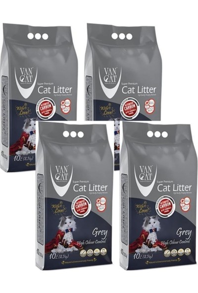Vancat Aktif Karbon Kokusuz Kedi Kumu 10 lt x 4 Vancat Aktif Karbon Kokusuz Kedi Kumu 10 lt x 4