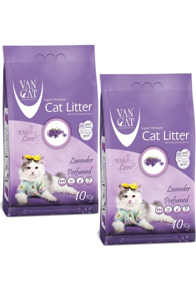 Vancat Lavanta Kokulu Ince Taneli Kedi Kumu 10 kg x 2 Vancat Lavanta Kokulu Ince Taneli Kedi Kumu 10 kg x 2