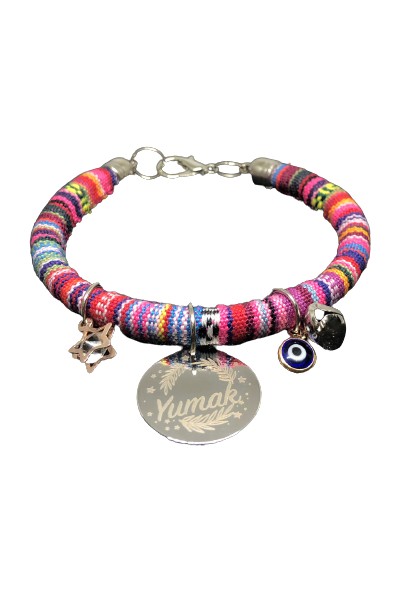 Pet Künyem Silver Yuvarlak Kedi Künyesi - Örgülü