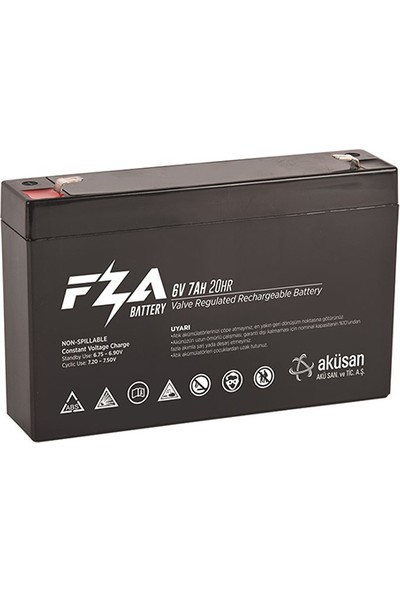 Fza 6 V 7 Ah Agm Kuru Bakımsız Akü