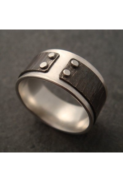 Silvercim 925 Ayar Gümüş Zırhlı Erkek Tasarım Yüzük