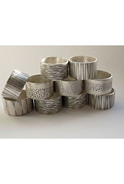 Silvercim Özel Kesim El Işi Erkek Yüzük Tekli