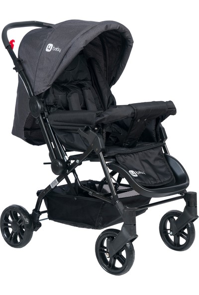 4 Baby Olympus Siyah Çift Yönlü Bebek Arabası Antrasit 4 Baby Olympus Siyah Çift Yönlü Bebek Arabası Antrasit