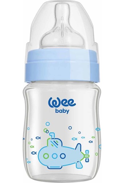 Wee Baby Klasik Plus Geniş Ağızlı Isıya Dayanıklı Cam Biberon 120 ml