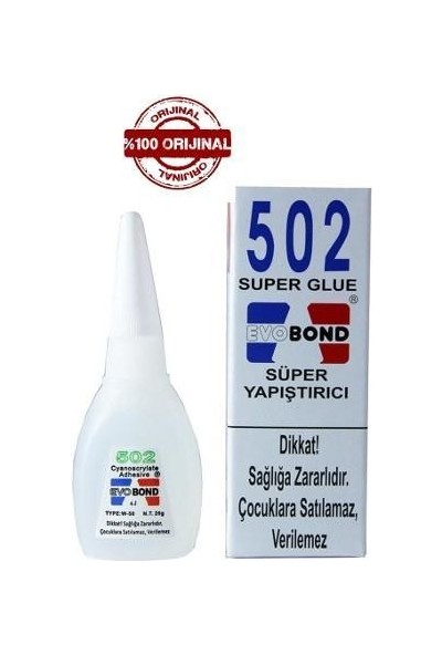Evobond Evo Bond 502 Glue Süper Yapıştırıcı 20 gr Evobond Evo Bond 502 Glue Süper Yapıştırıcı 20 gr