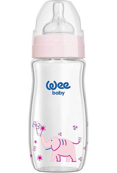 Wee Baby Klasik Plus Geniş Ağızlı Cam Biberon 280 ml