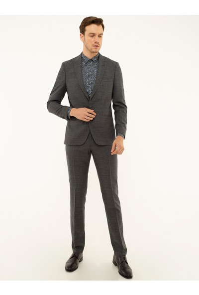 Cacharel Mavi Slim Fit Takım Elbise