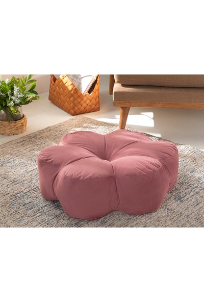 English Home Bloom Kadife Puf 60X60X17CM Gül Kurusu English Home Bloom Kadife Puf 60X60X17CM Gül Kurusu