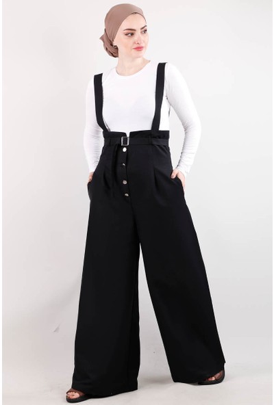 Zülays Bol Paça Salopet Siyah