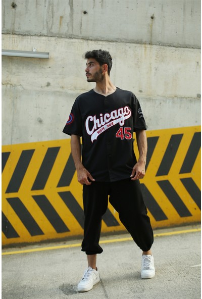 Outcast Oversize Siyah Beyzbol Forması (Ch)