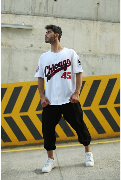 Outcast Oversize Beyaz Beyzbol Forması (Ch)