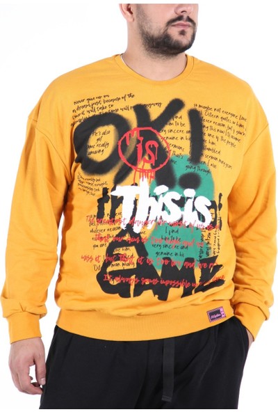 Outcast Unisex Sarı Is This Is Sweatshirt