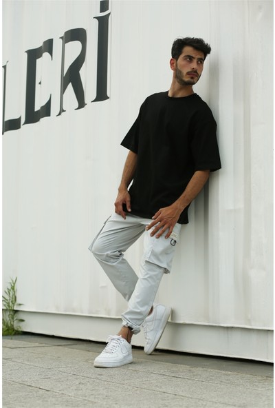 Outcast Unisex Siyah Oversize Basic T-Shirt