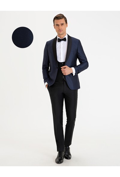 Pierre Cardin Koyu Mavi Ex. Slim Fit Smokin Takım 50225350-VR032