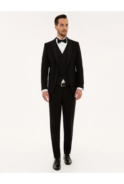 Pierre Cardin Siyah Ex. Slim Fit Takım Elbise 50227181-VR046