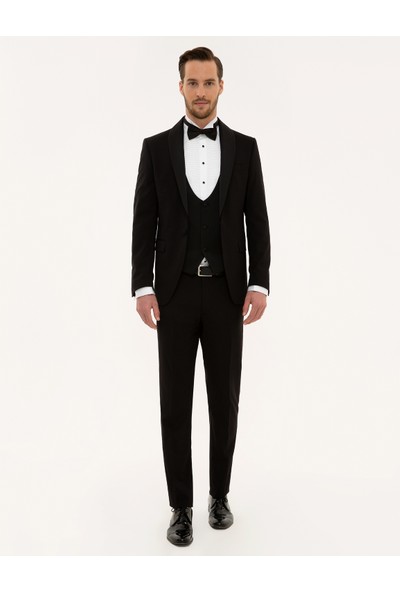 Pierre Cardin Siyah Ex. Slim Fit Smokin Takım 50227160-VR046