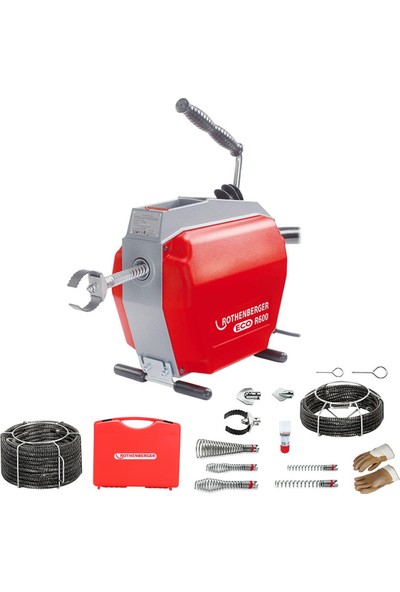 Rothenberger R600 Eco Seri Kanal Açma Makinası 16,2+22,2mm Spiral St 1099915 Rothenberger R600 Eco Seri Kanal Açma Makinası 16,2+22,2mm Spiral St 1099915