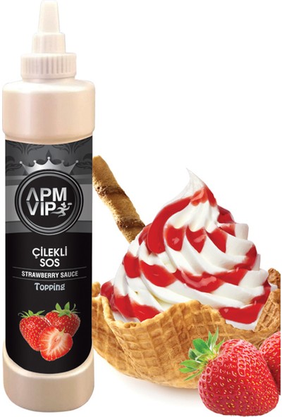 Apm Çilekli Vıp Topping Sos 1 kg Apm Çilekli Vıp Topping Sos 1 kg