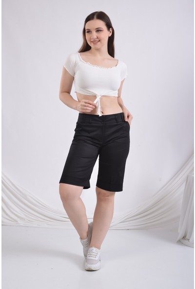 Soralline Bayan Bermuda Şort Soralline 1662 Siyah Soralline Bayan Bermuda Şort Soralline 1662 Siyah