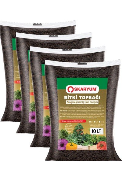 Oskaryum Bitki Toprağı, 4X10 Lt (40 Lt) Oskaryum Bitki Toprağı, 4X10 Lt (40 Lt)