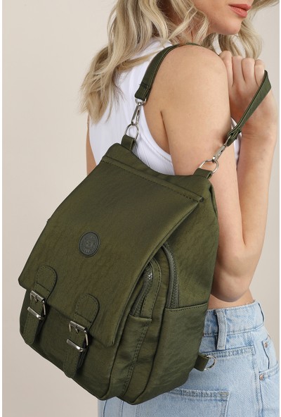 Madamra Yeşil Kadın Krinkıl Kumaş Okul El Ve Sırt Çantası Madamra Yeşil Kadın Krinkıl Kumaş Okul El Ve Sırt Çantası