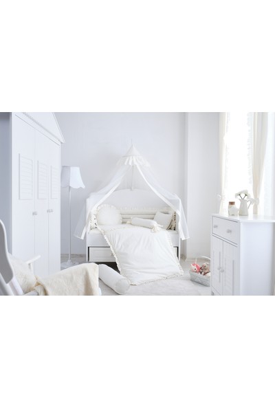 Soft Baby Elegance Cream Katkat Beşik Uyku Seti Soft Baby Elegance Cream Katkat Beşik Uyku Seti