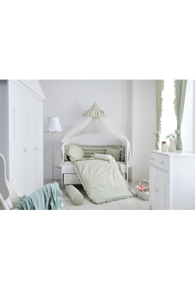 Soft Baby Elegance Green Katkat Beşik Uyku Seti Soft Baby Elegance Green Katkat Beşik Uyku Seti
