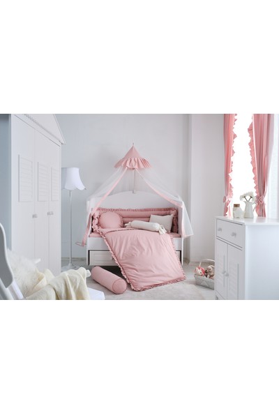Soft Baby Elegance Pink Katkat Beşik Uyku Seti Soft Baby Elegance Pink Katkat Beşik Uyku Seti
