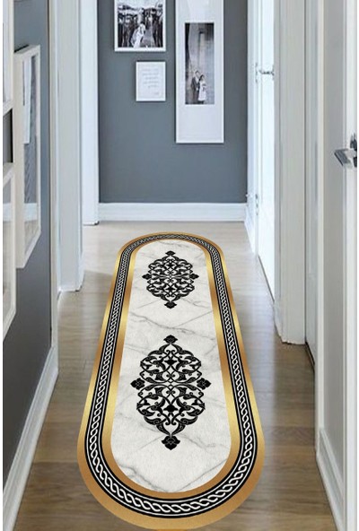 Cappio Halı Kristal Desenli Beyaz Halı (Makinada Yıkanabilir Kaymaz DotTaban) - CP589