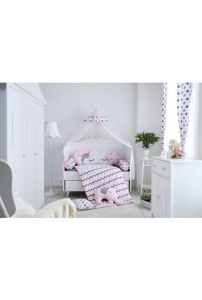Soft Baby Stella Pink Beşik Uyku Seti Soft Baby Stella Pink Beşik Uyku Seti