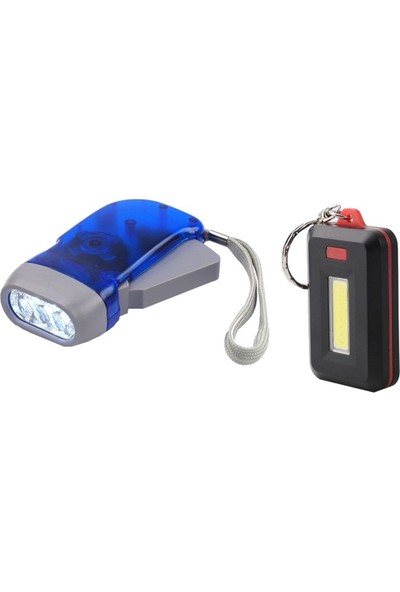 Rewel 2'li Set Pilli Anahtarlık LED Fener ve Pilsiz El Feneri 314008