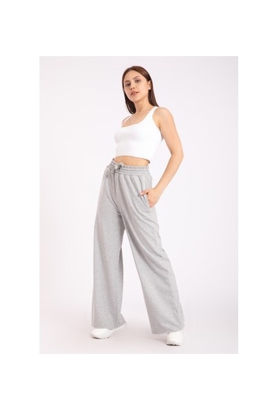 Giysa Salaş Bol Paça Gri Eşofman Altı 20283