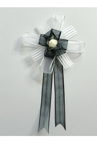 Ecrin Tuhafiye Hobi Siyah Beyaz Bohça Süsü