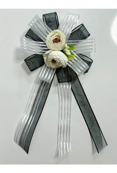 Ecrin Tuhafiye Hobi Siyah Beyaz Bohça Süsü