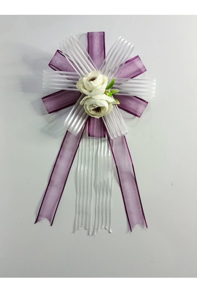 Ecrin Tuhafiye Hobi Mor Beyaz Bohça Süsü