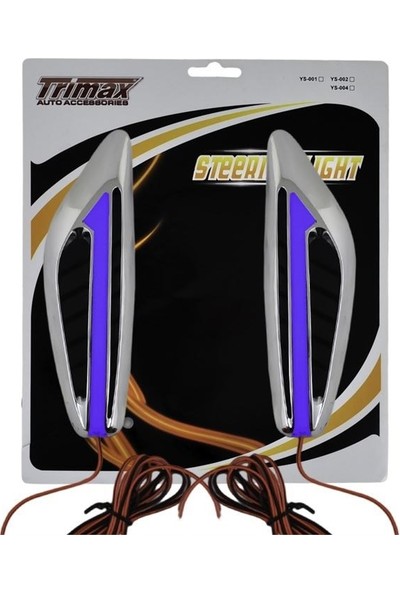 Golden Moon Trimax Mavi Ledli Oto Yan Çamurluk Sinyali 12V Golden Moon Trimax Mavi Ledli Oto Yan Çamurluk Sinyali 12V