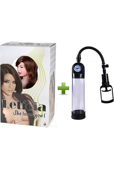 Pretty Love Leticia Realistik Şişme Bebek + Göstergeli Penis Vakum Pompası