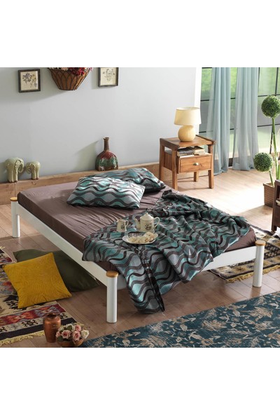 Unimet Lulis Çift Kişilik Ferforje Metal Karyola-Beyaz Unimet Lulis Çift Kişilik Ferforje Metal Karyola-Beyaz