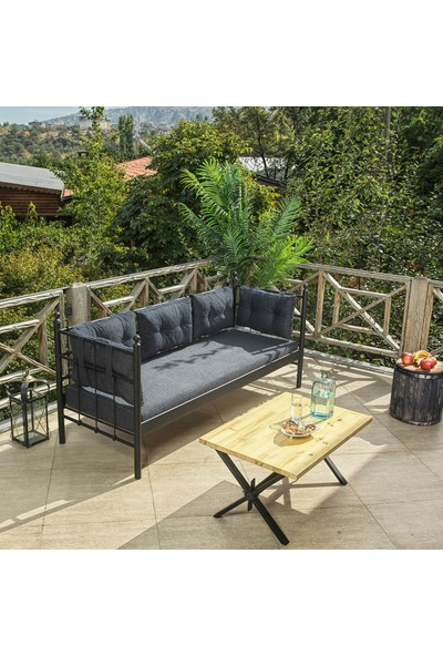 Unimet Lalas Metal Sofa Sedir Bahçe Koltuğu 90 x 200 cm