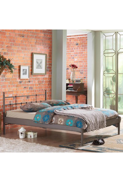 Unimet Lalas-S Çift Kişilik Ferforje Metal Karyola-Kahverengi Unimet Lalas-S Çift Kişilik Ferforje Metal Karyola-Kahverengi