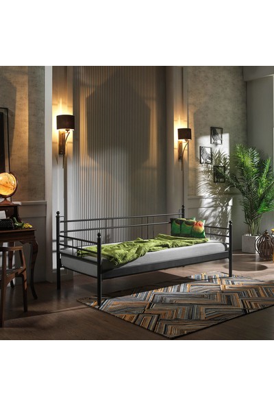 Unimet Manyas Daybed Tek Kişilik Karyola 90x200 Siyah Unimet Manyas Daybed Tek Kişilik Karyola 90x200 Siyah