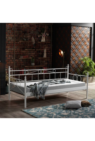 Unimet Maze Daybed Tek Kişilik Karyola 90 x 200 cm Beyaz Unimet Maze Daybed Tek Kişilik Karyola 90 x 200 cm Beyaz