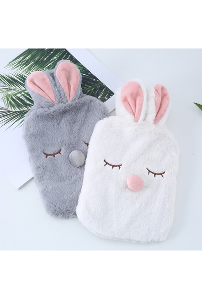 Ecrou Sevimli Tavşan Kılıflı Sıcak Su Torbası Termofor 750 ml 17 X 27 cm