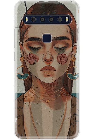 Kılıfland Tcl 10L Kılıf Desenli Silikon Kılıf Woman Maniplatiun 1362
