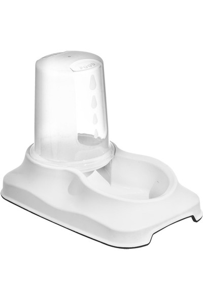 Modern Pet Hazneli Mama-Su Kabı 1,5 lt MP-200-Beyaz