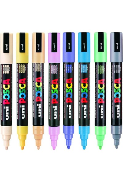 Uni Posca Pc-5m 1.8-2.5 Mm. Su Bazlı Boyama Markörü Seti Çiçek Renkleri 8 Renk Uni Posca Pc-5m 1.8-2.5 Mm. Su Bazlı Boyama Markörü Seti Çiçek Renkleri 8 Renk